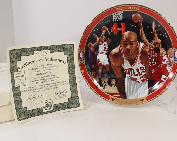 Michael Jordan Commemorative Plate bulls in Five Eleventh Issue in the ...