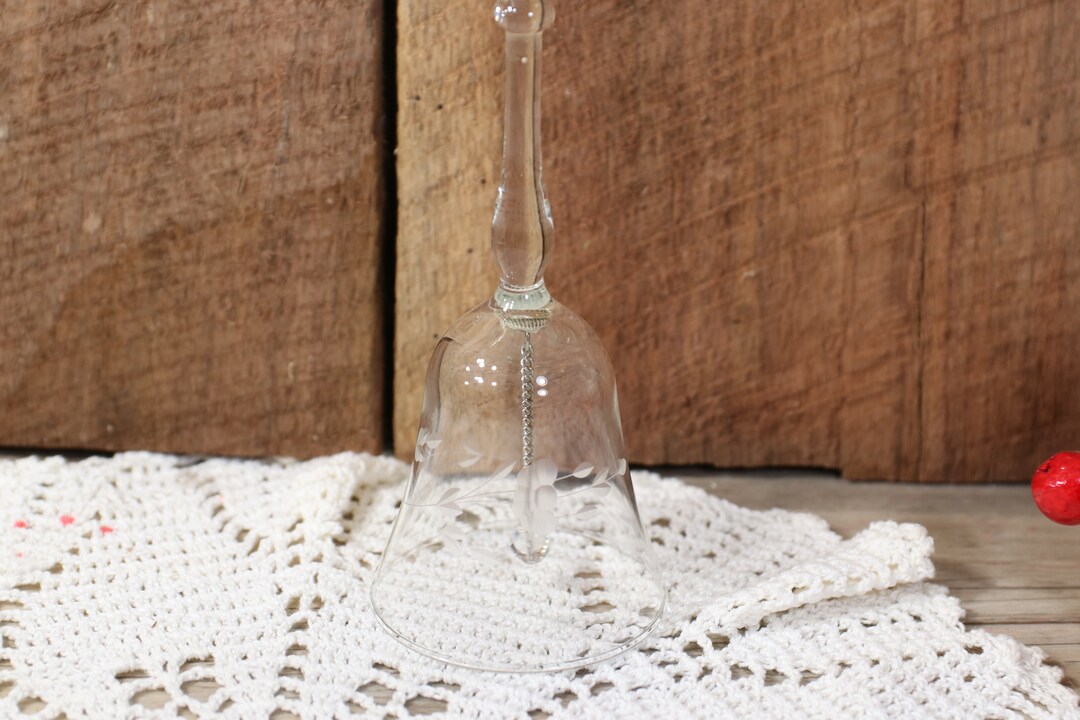 1984 - Princess House Inc - Handblown Crystal Bell - 6 Inches Tall - Etsy