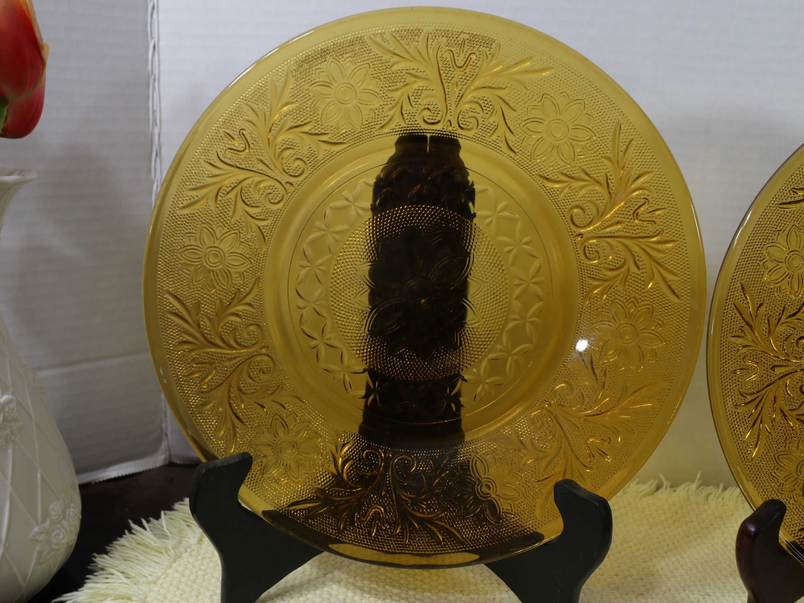 Two 9 Inch Plates. sandwich Desert Gold by ANCHOR - Etsy