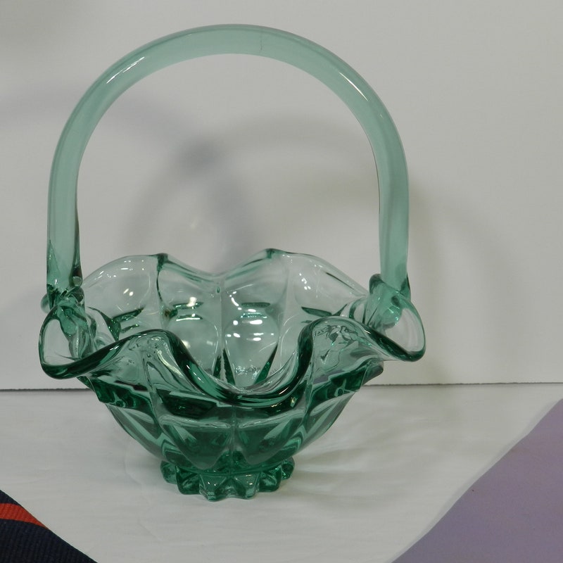 Fenton Glass Basket - Etsy