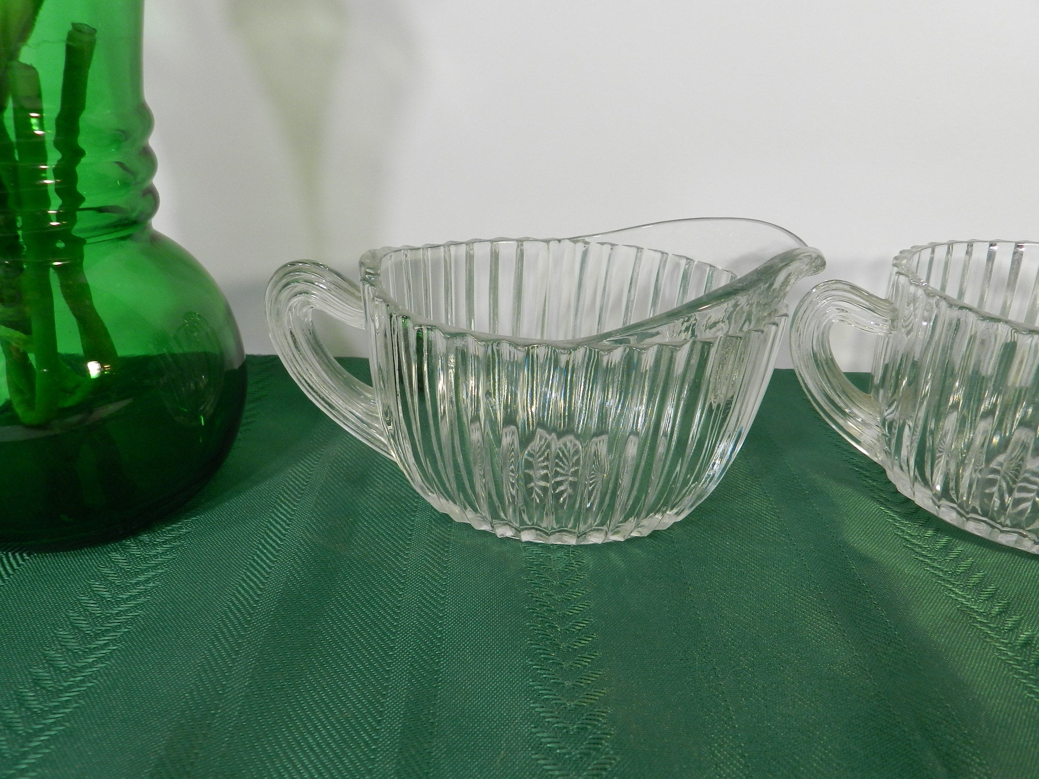 Queen Mary Clear by Anchor Hocking Cream and Sugar - Etsy