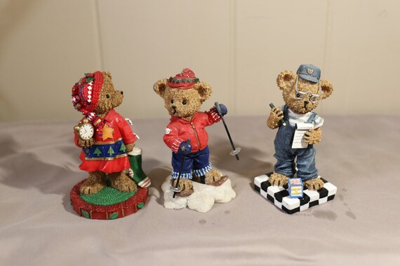 3 Adorable Kuddles Corner Teddy Bear Collectible Figurines. | Etsy