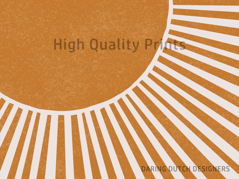 Orange Boho Sun Art Print Printable Wall Art Boho Home - Etsy