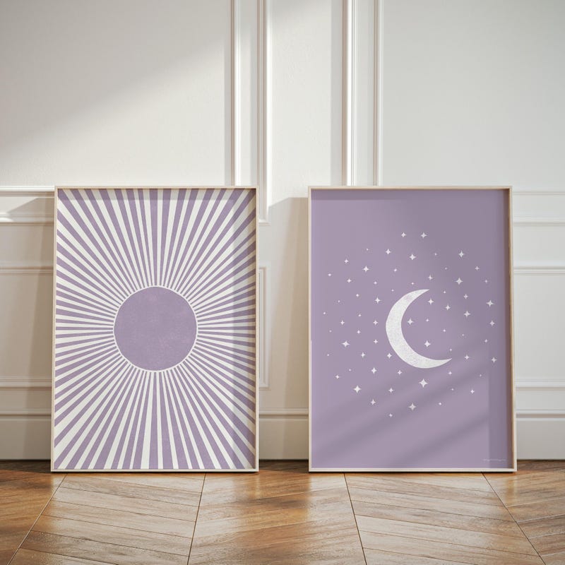 Sun and Moon Poster - Etsy