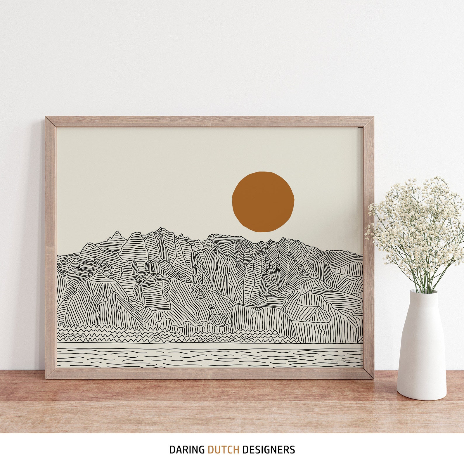 Horizontal Poster Kauai Hawaii, Nā Pali Coast Line Artwork, Beach and ...