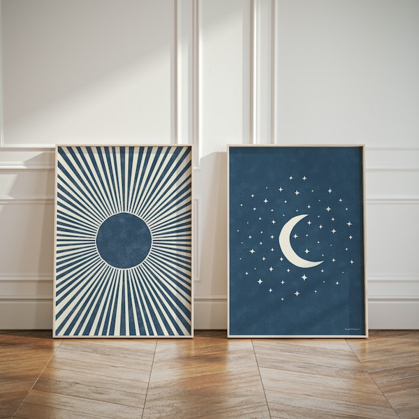 Blue Moon Print - Etsy