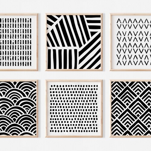Printable Art Abstract Square Set of 6 - Etsy