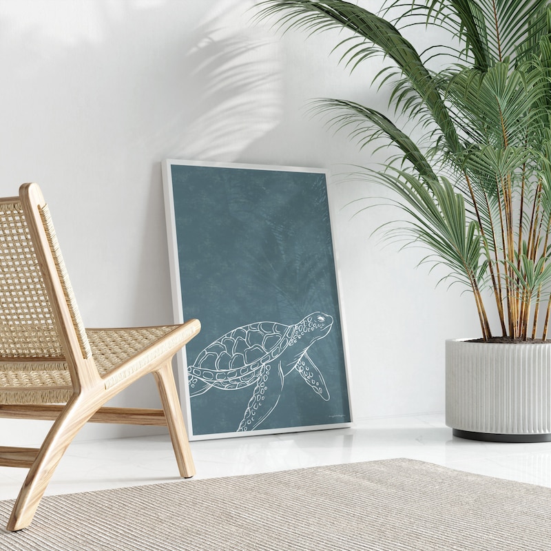 Sea Turtle Poster - Etsy