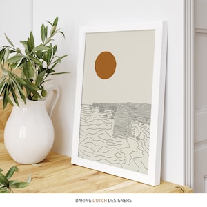 Australian Coast Line Art Poster, Beach and Coastal Wall Art Print ...
