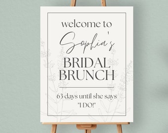Modern Brunch Bar Sign | Minimalistic | Printable Template | Printable ...