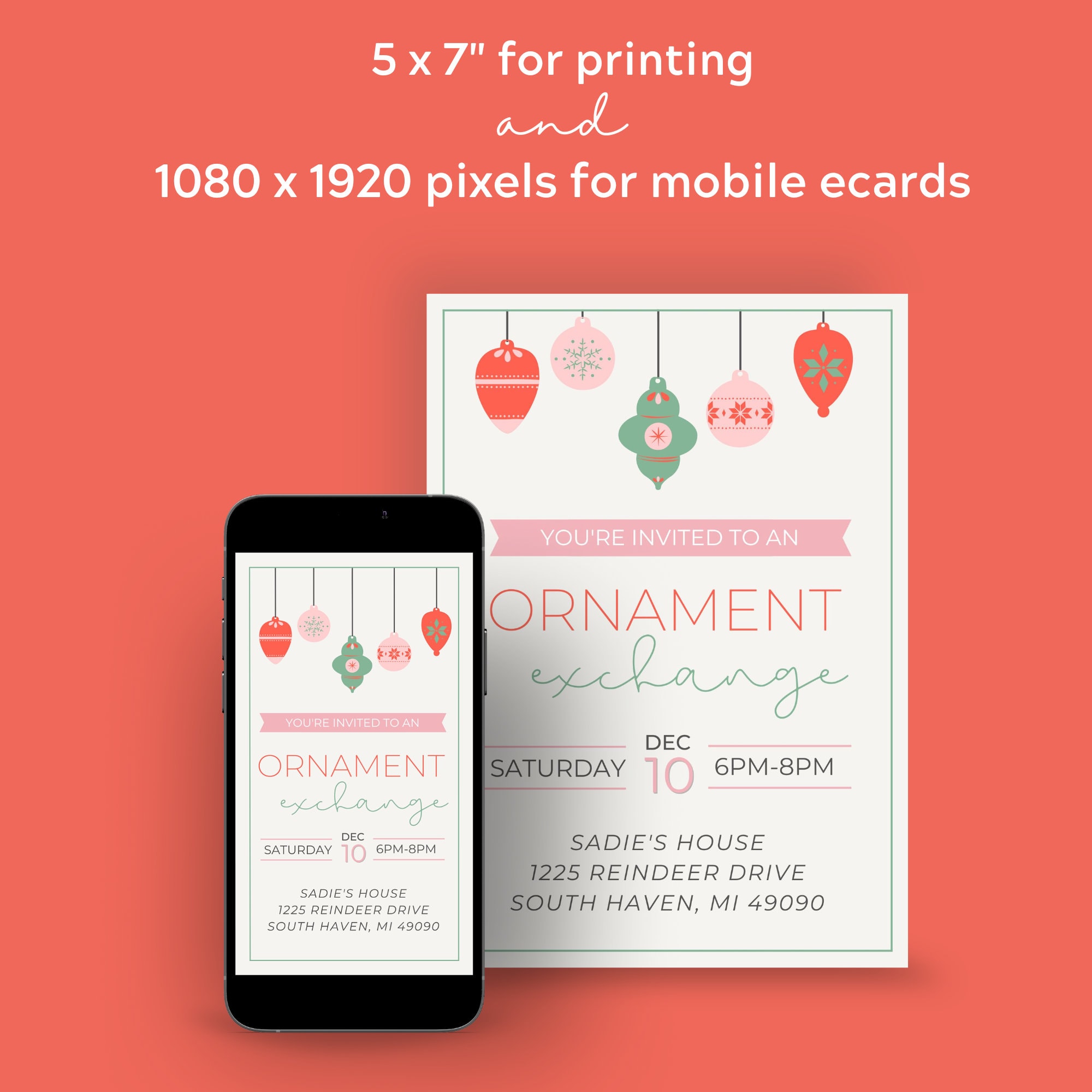 Ornament Exchange Invitation | Christmas Party | Holiday Party | Gift ...