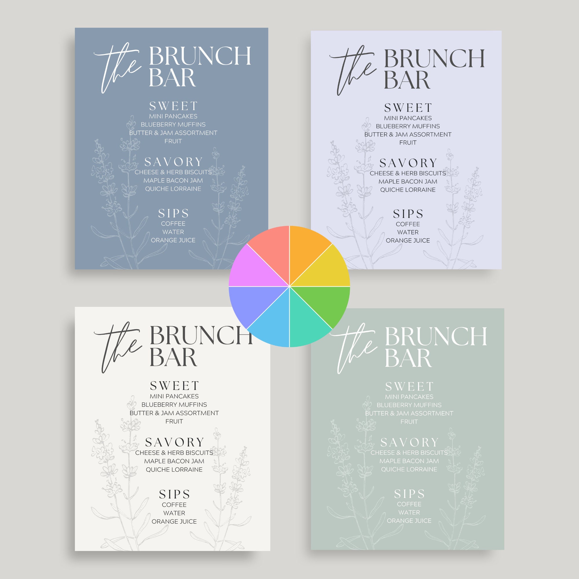 Modern Brunch Bar Sign | Minimalistic | Printable Template | Printable ...