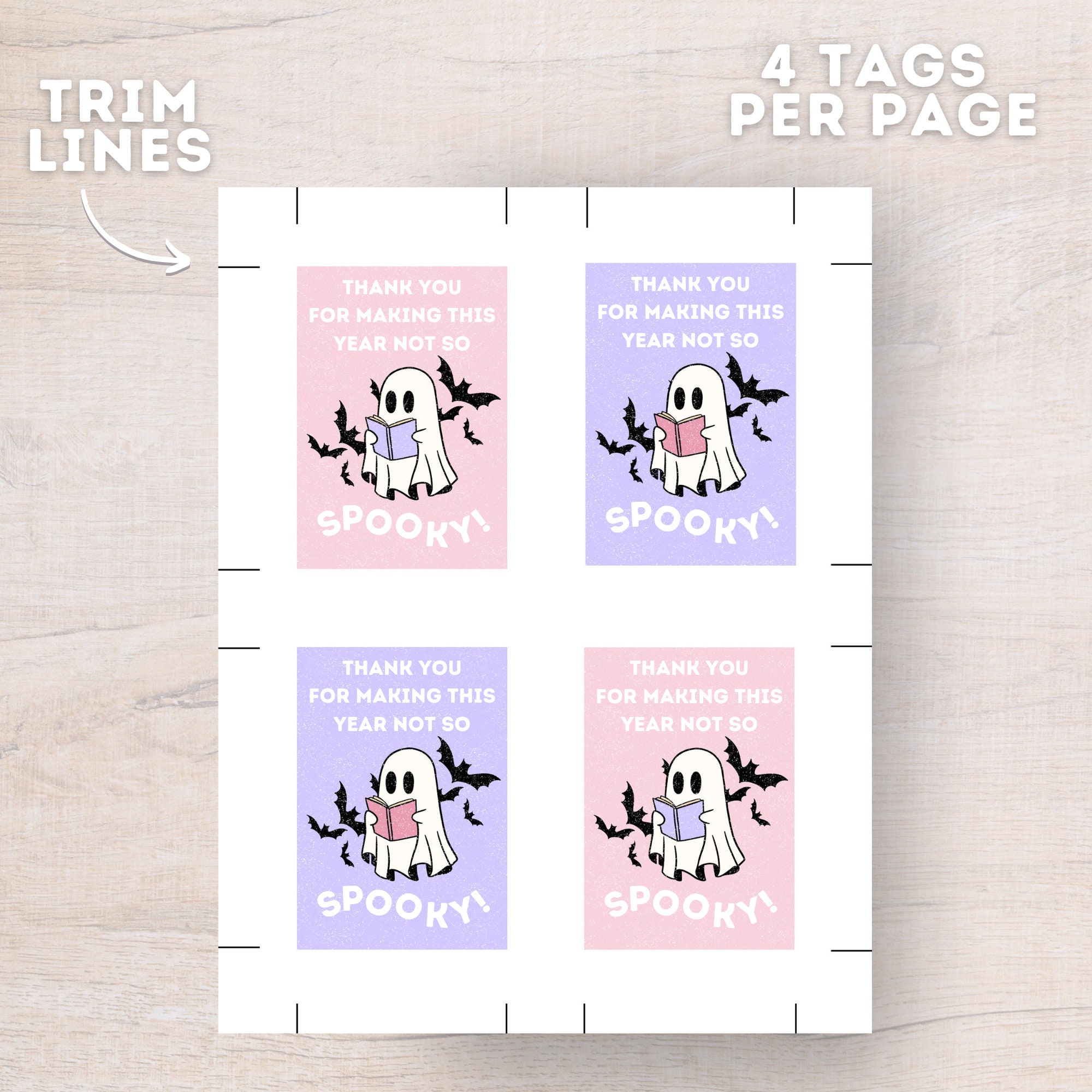 Halloween Teacher Gift Tag | Printable | Instant Download | PDF | Cute ...