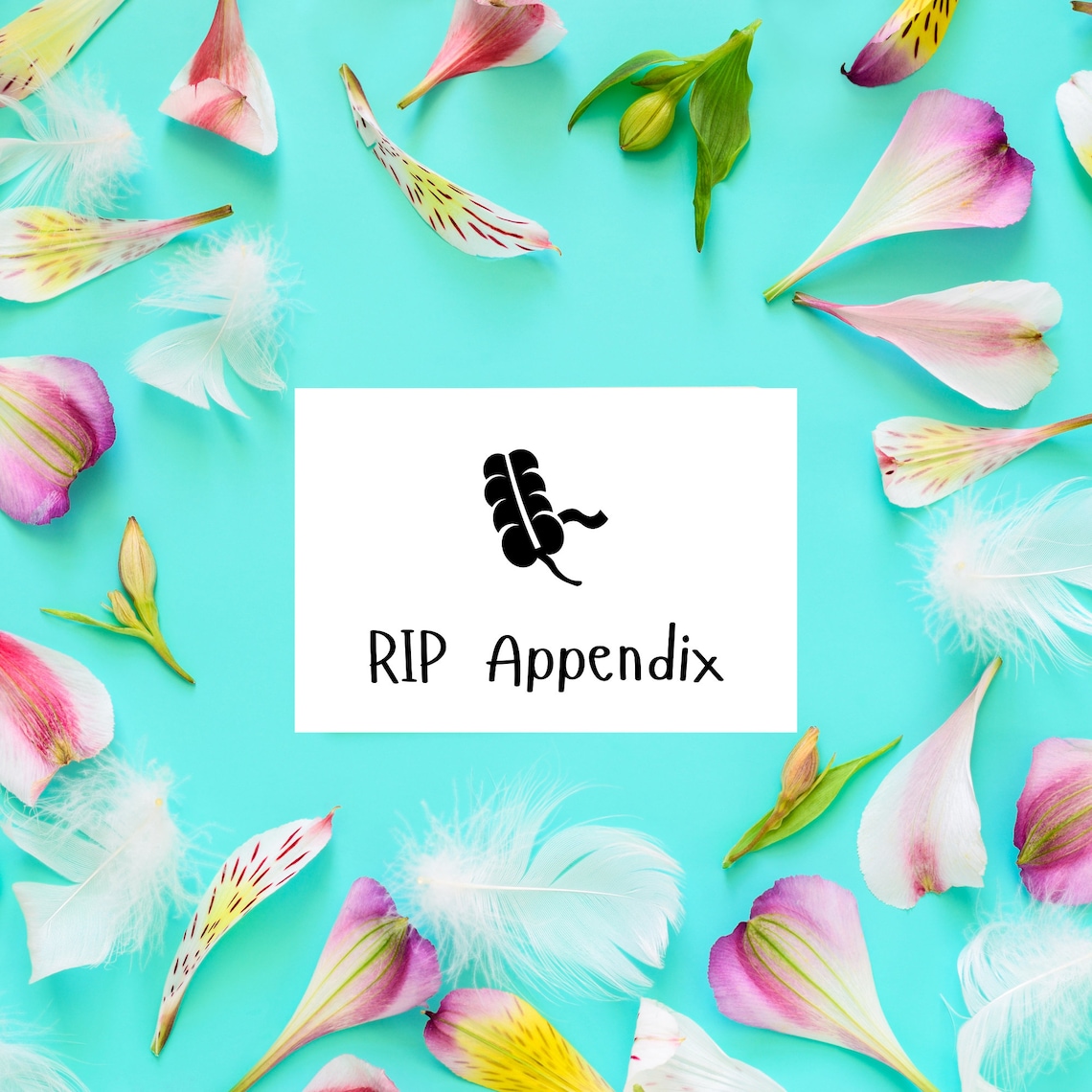 RIP Appendix, Appendectomy Card, Instant Print Card, Appendix Removal ...