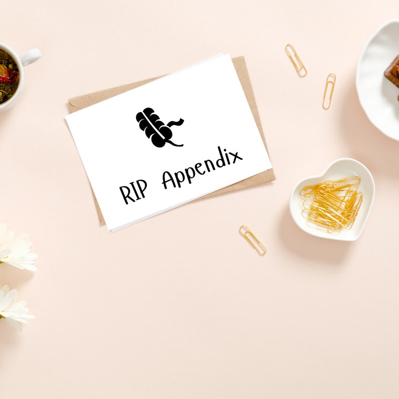 RIP Appendix, Appendectomy Card, Instant Print Card, Appendix Removal ...