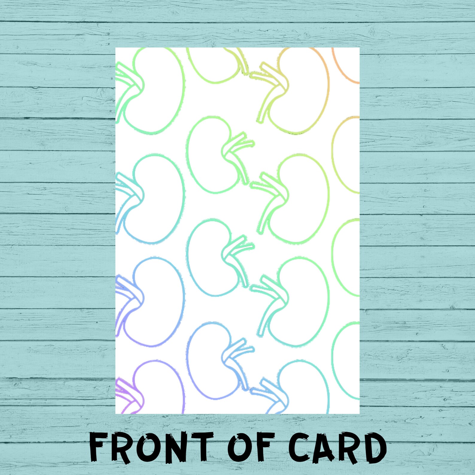 Kidney Background Card, Rainbow Kidney, Kidney Print, Rainbow Kidney ...