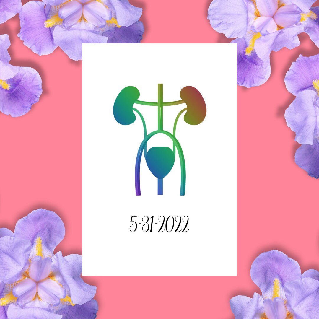 Custom Kidney Transplant Card- Kidney Sign With Transplant Date ...