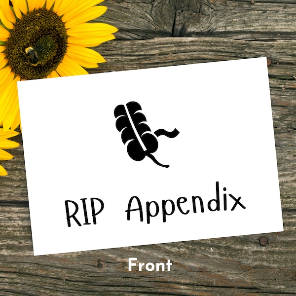 Funny Appendix Card - Etsy