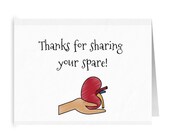 Printed Kidney Transplant Thank You Card Thank You for - Etsy
