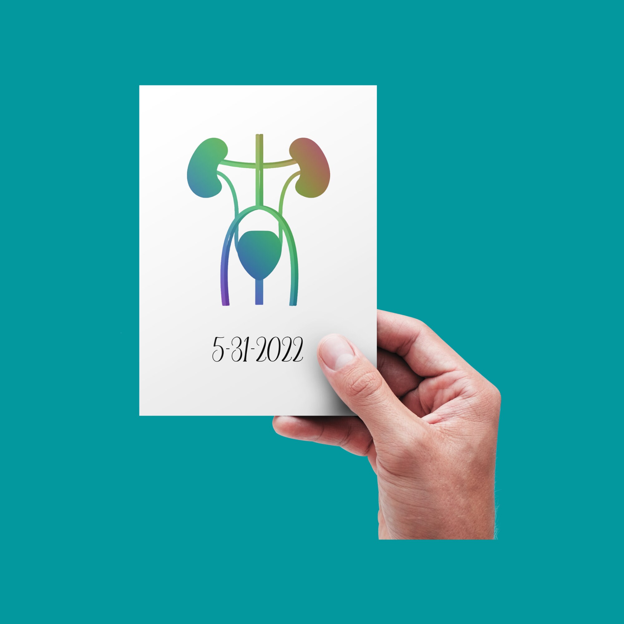 Custom Kidney Transplant Card- Kidney Card With Transplant Date ...