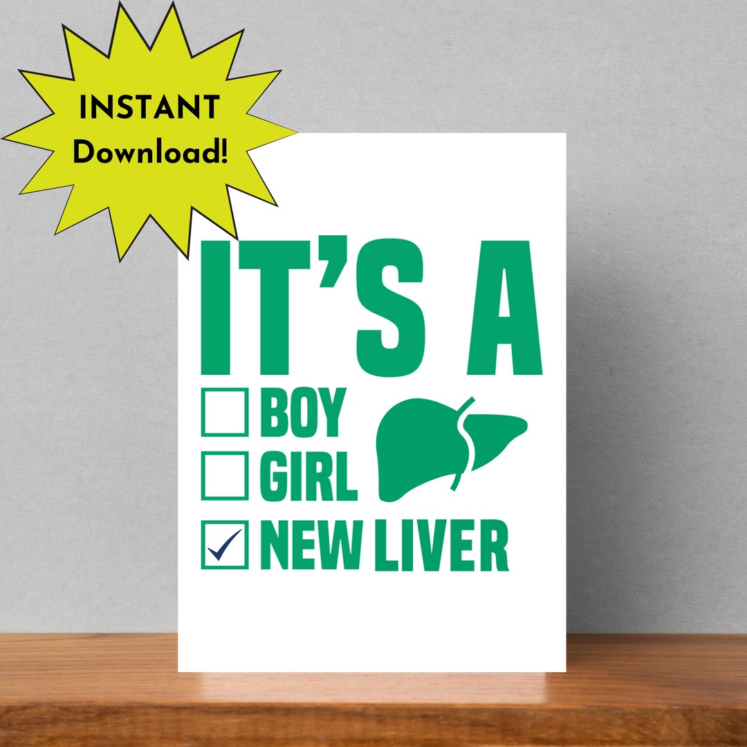 Liver Transplant Card, It's a Boy, It's a Girl, It's a New Liver ...