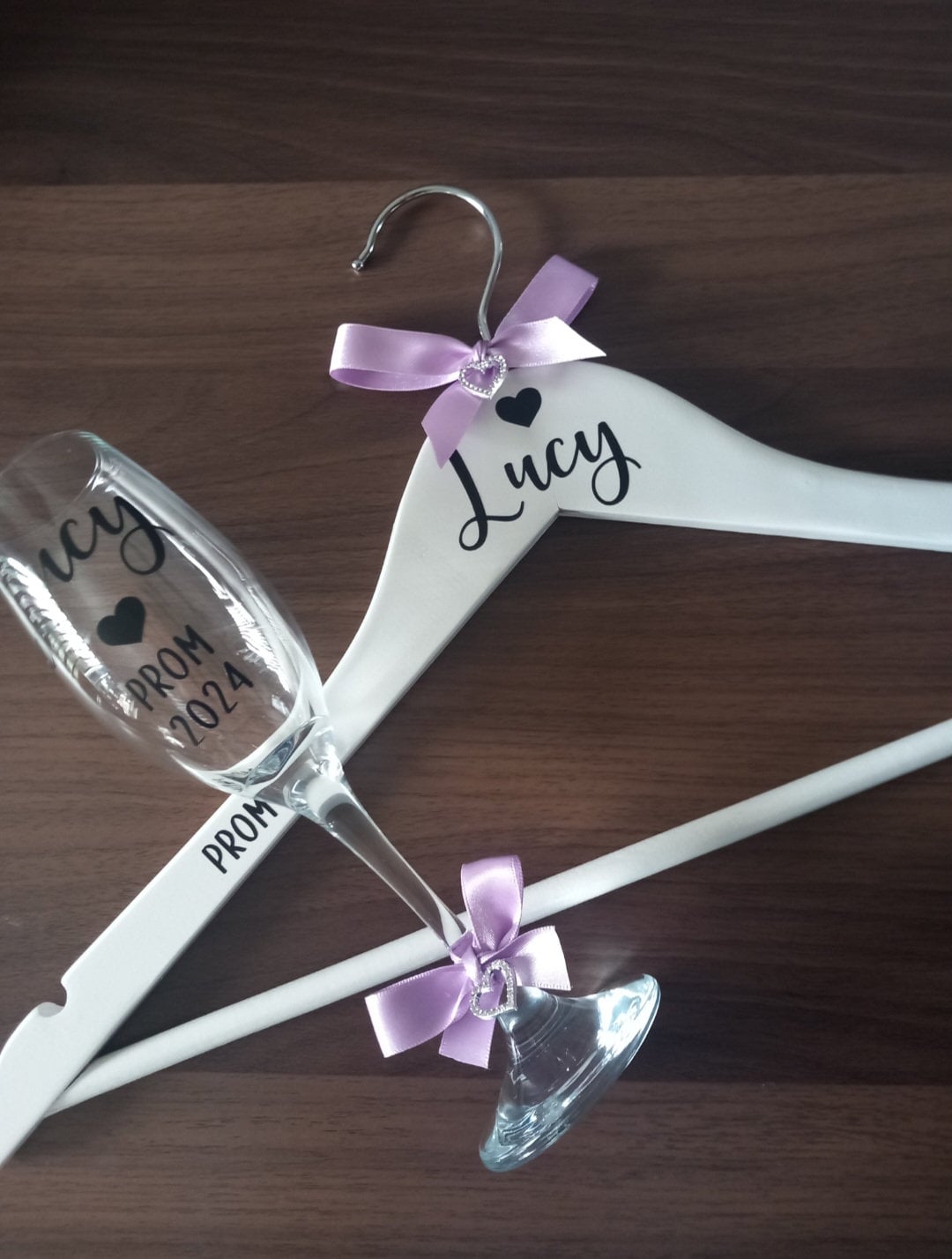 Personalised Hanger and Flute Set Personalised Glass-personalised ...