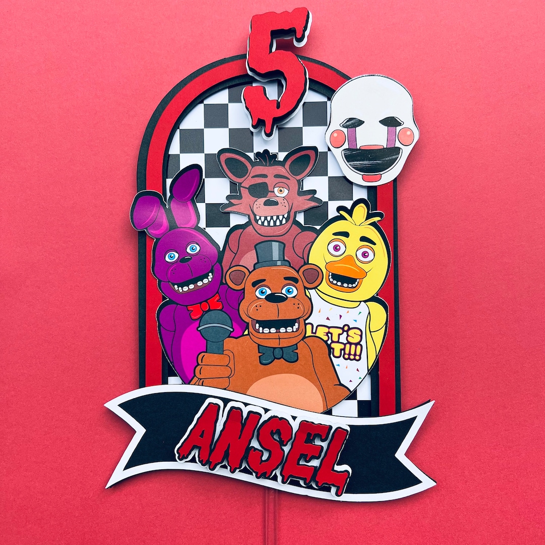 FNAF Five Nights at Freddy’s Cake Topper - Etsy