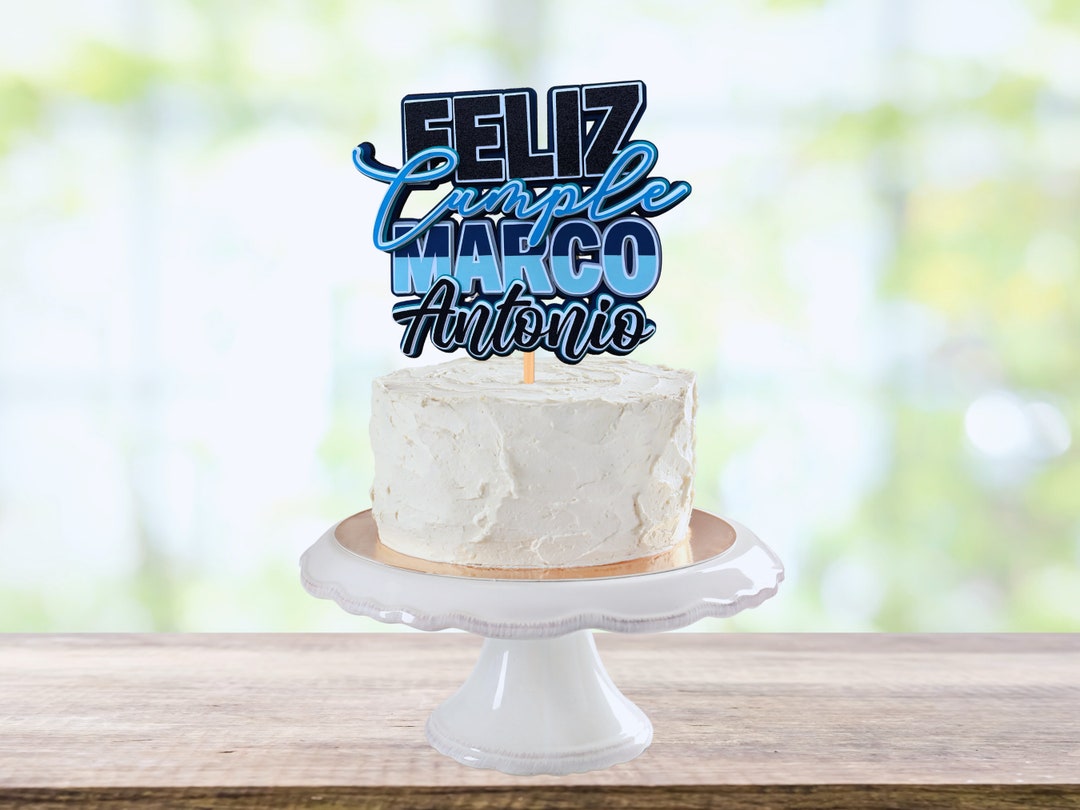 Personalizado Cake Topper Para Dos Nombres | Personalized Birthday Cake ...
