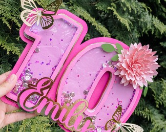 Number Cake Topper Shaker Svg - Etsy