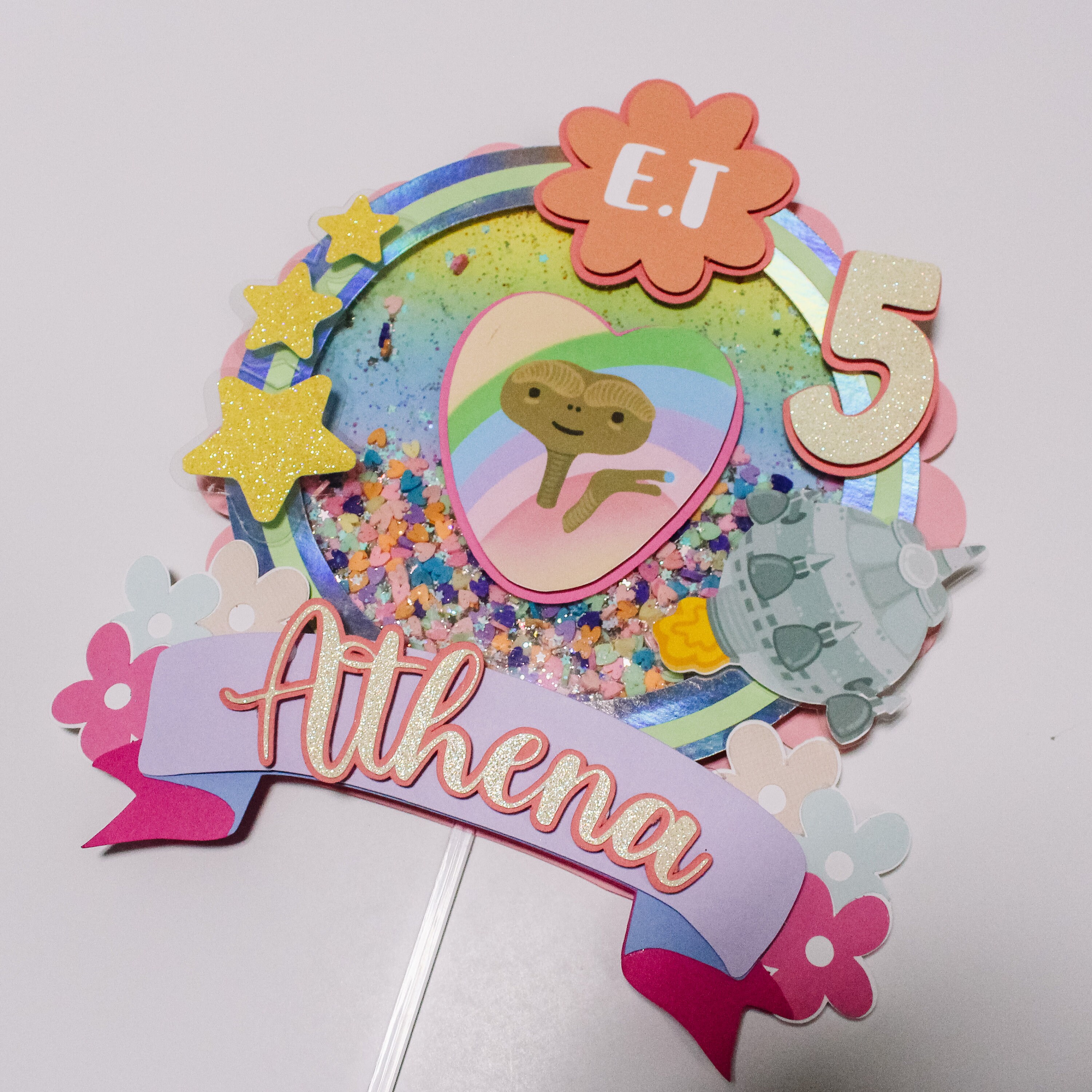 E.T Caketopper Shaker | E.T Birthday Party| E.T Cake Topper | Girl ...
