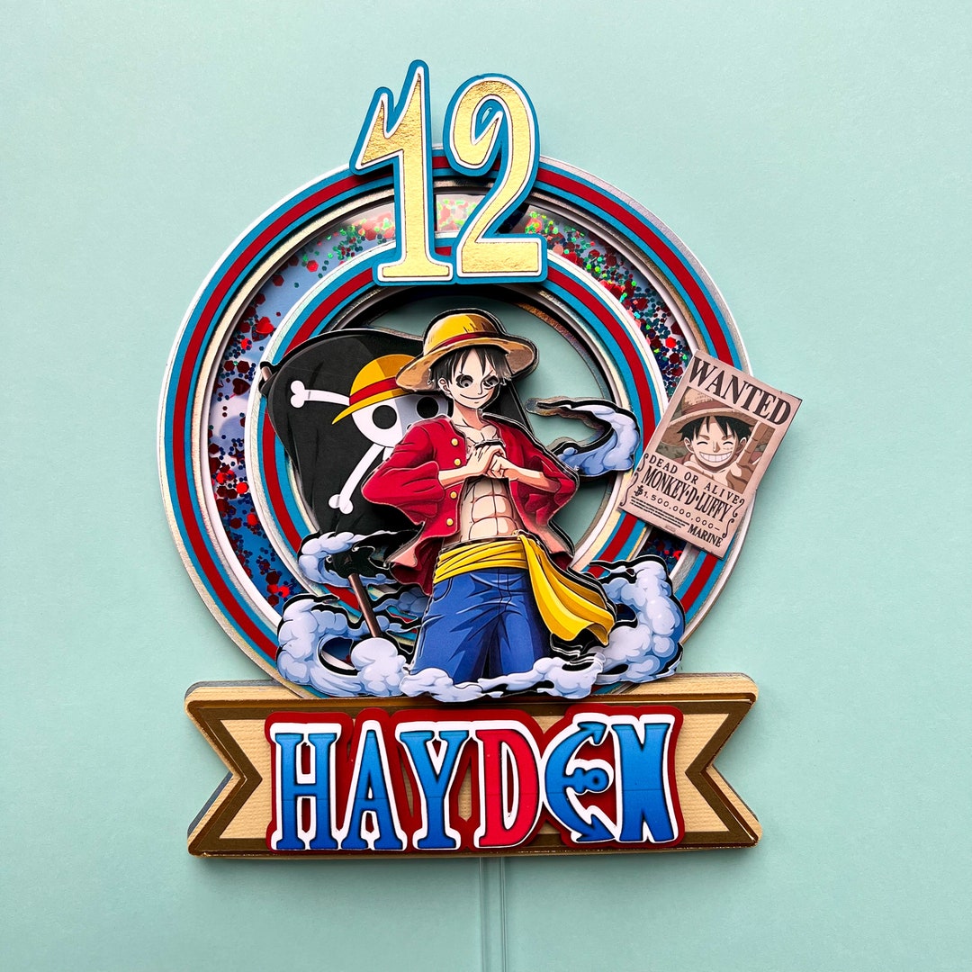 Buy Anime Pirate Cake Topper Luffy Cake Topper One Peace Cake Topper ...