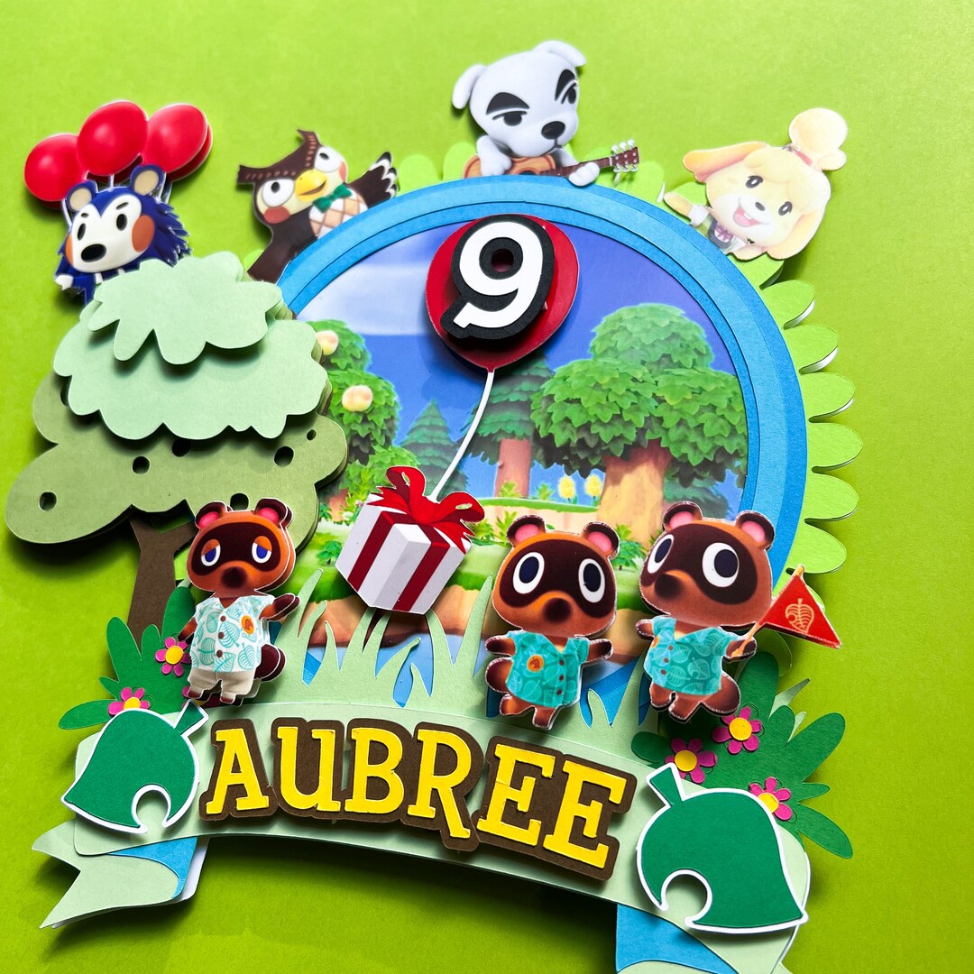 Cake Topper Inspired by Animal Crossing| Personalize Caketopper| Animal ...
