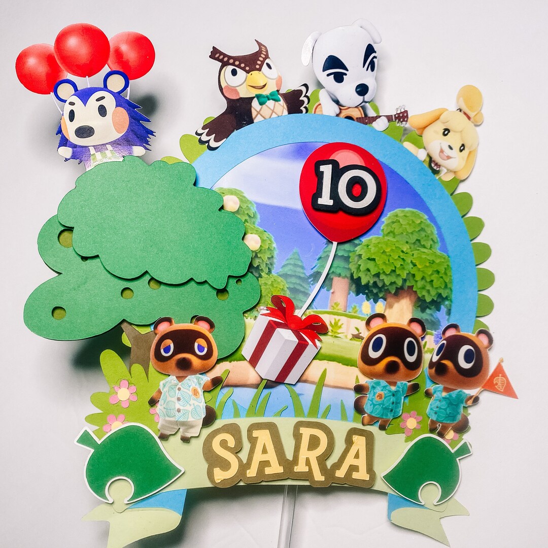 Cake Topper Inspired by Animal Crossing Personalize - Etsy