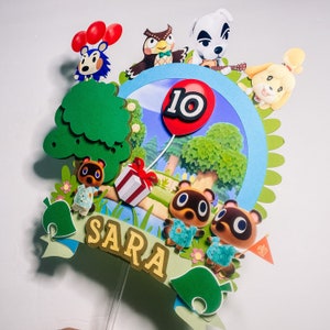 Cake Topper Inspired by Animal Crossing| Personalize Caketopper| Animal ...