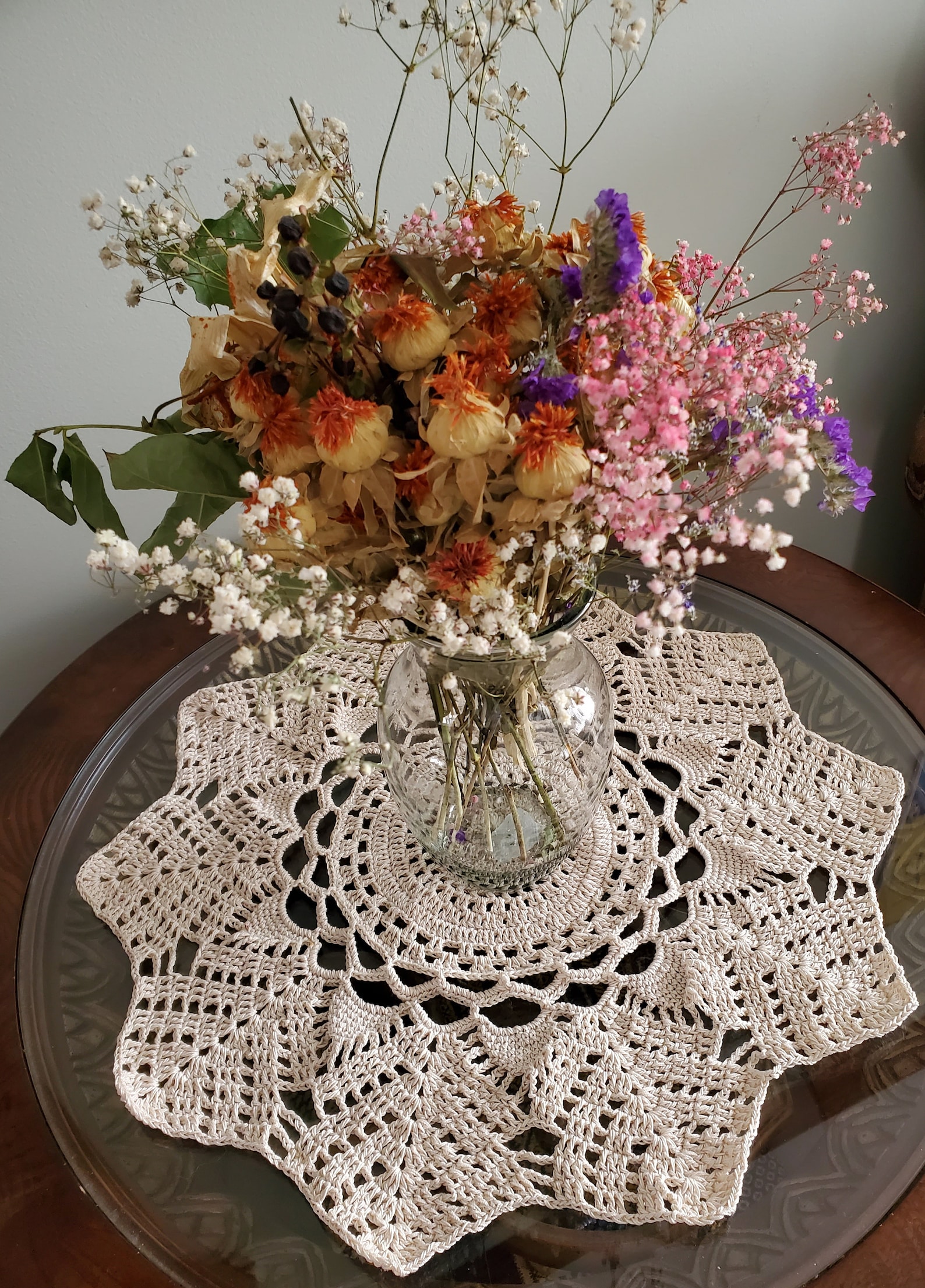 Handmade Crochet Table Centerpiece - Etsy UK