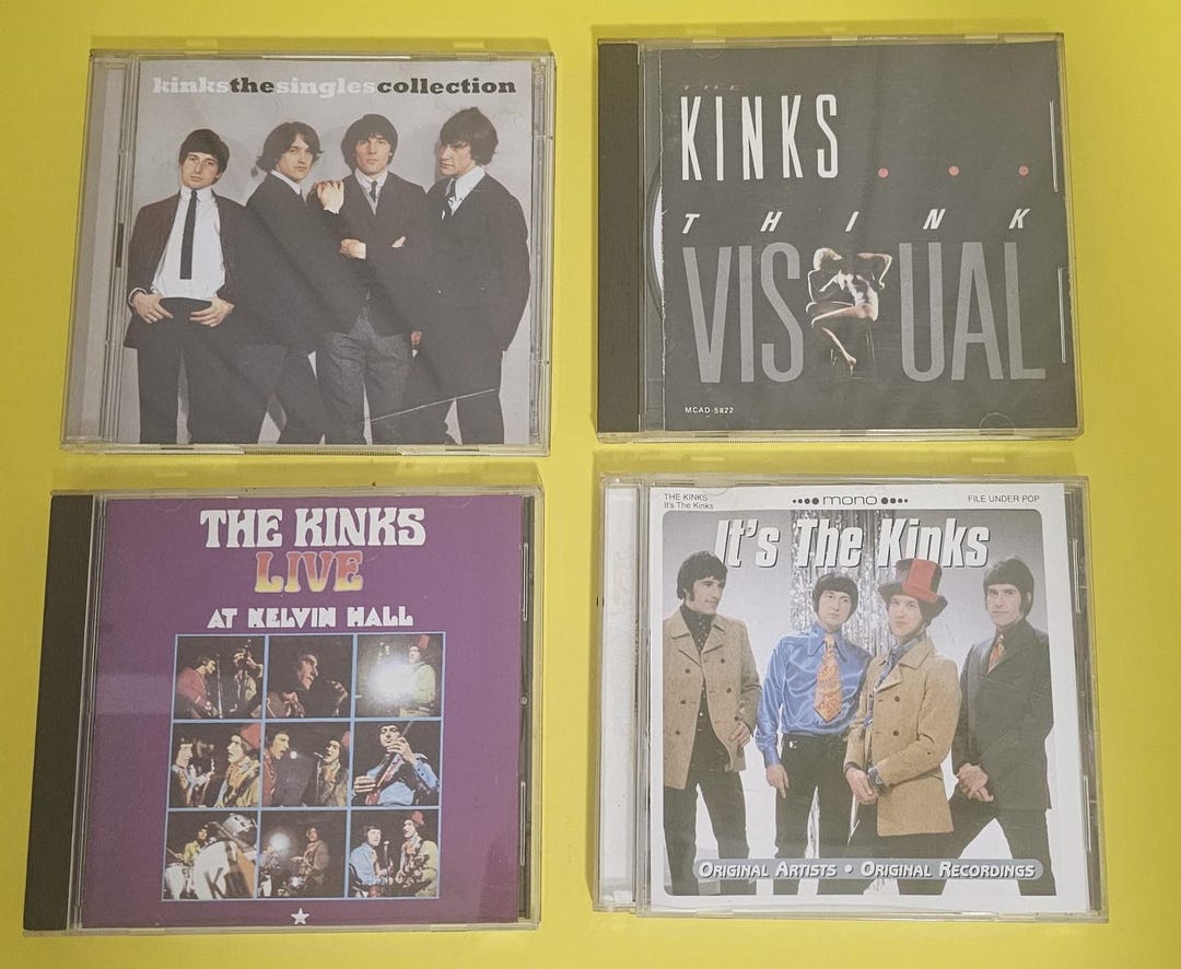 Vintage the Kinks CD Albums: Singles Collection, Think Visual, Live - Etsy