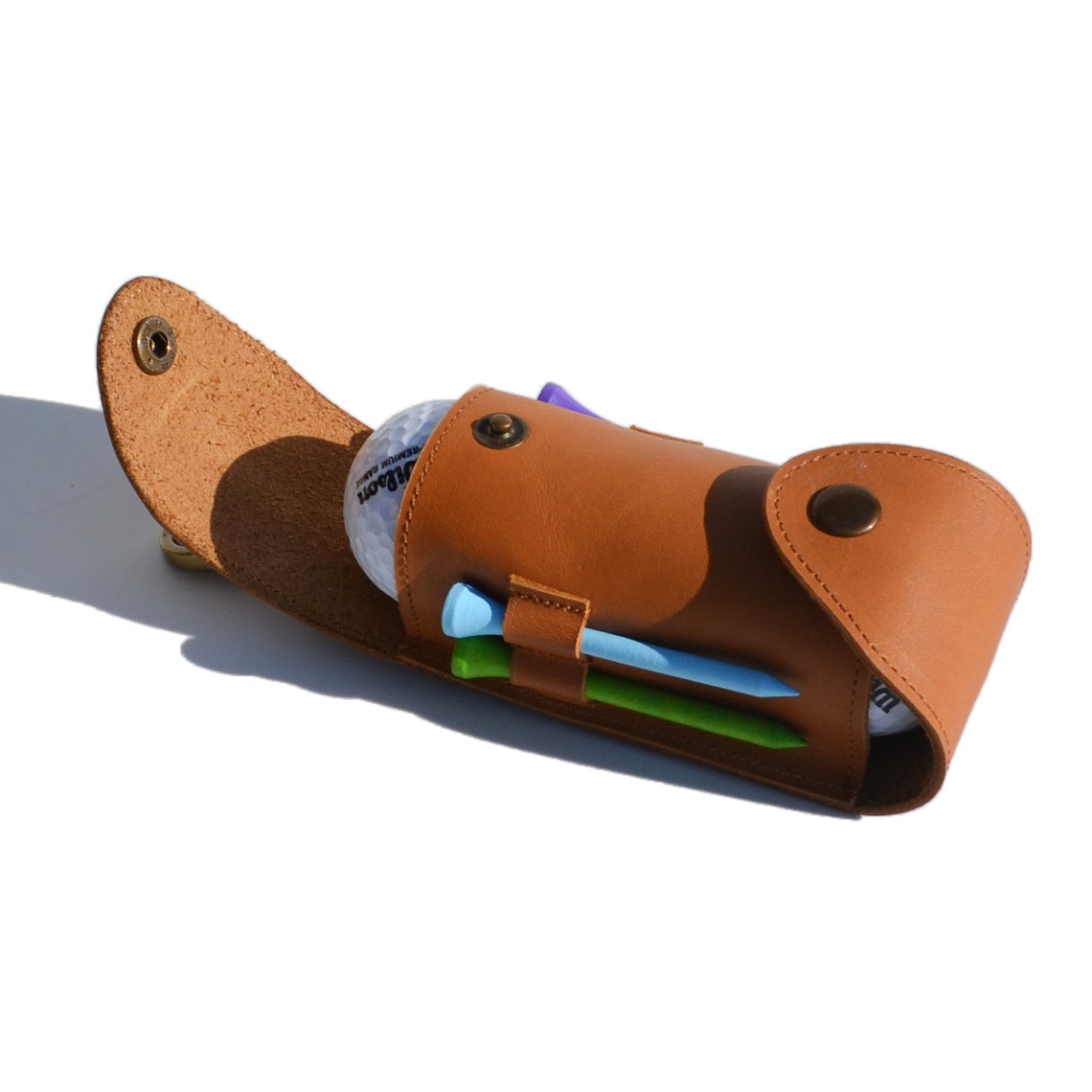 Custom Leather Golf Ball Case, 3 Ball Case, Golf Accessory, Gift, Golf ...