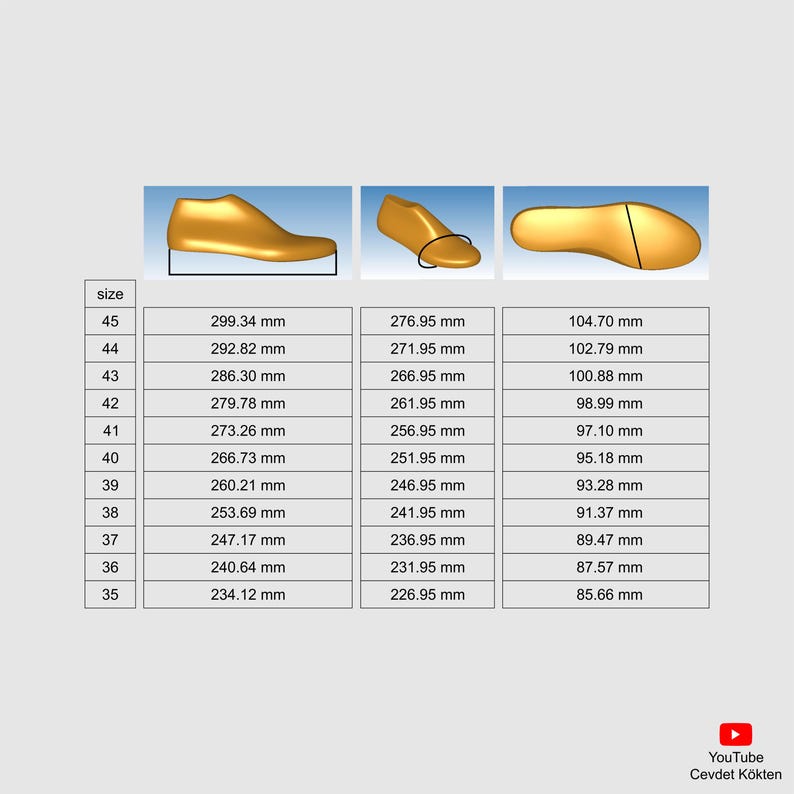Digital 3D Model Elegant Men Shoe Last STL Derby Oxford Loafer Last ...