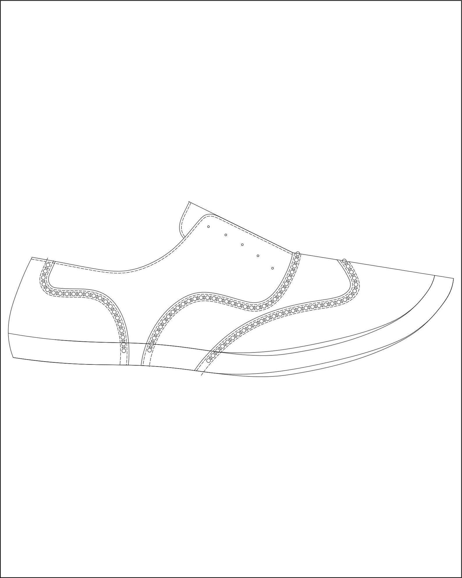 Digital Pattern Shoe Making PDF DXF CDR She Oxford Men Shoes Brogues ...