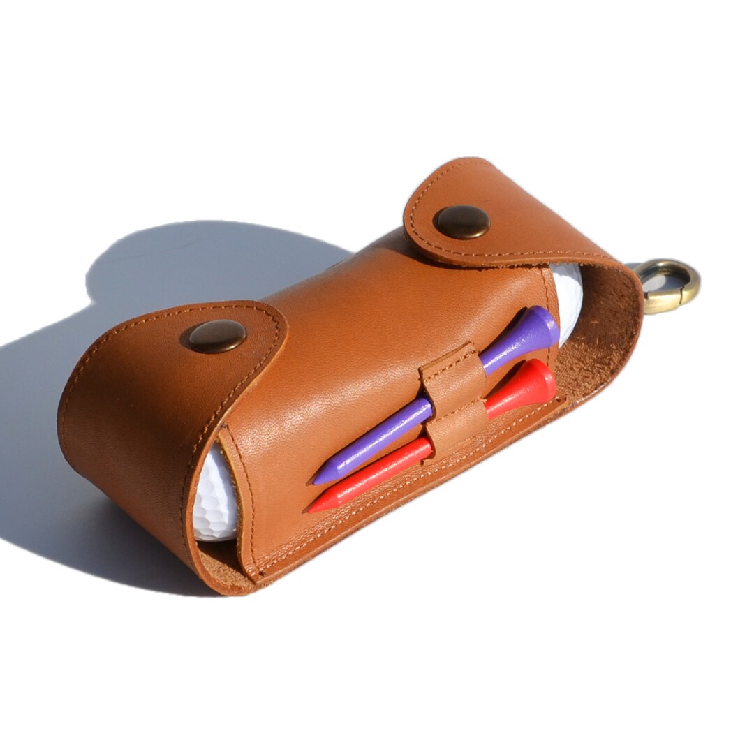 Custom Leather Golf Ball Case, 3 Ball Case, Golf Accessory, Gift, Golf ...
