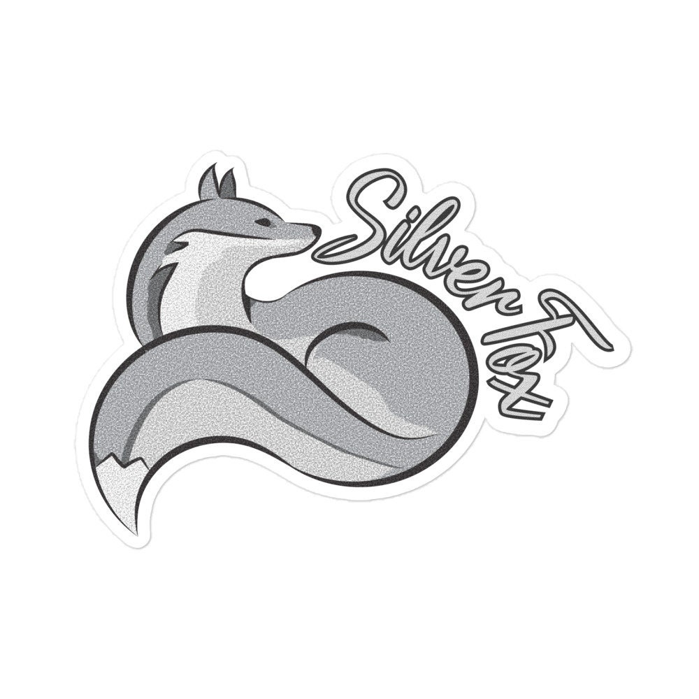 Silver Fox Sticker, Vinyl Sticker, Hydroflask Sticker, Laptop Sticker ...