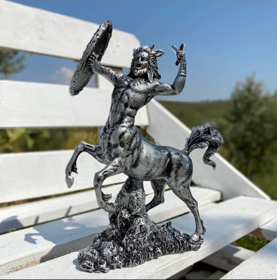 Statue. bronze centaur sculpture silver trinket. 25-35 cm | Etsy