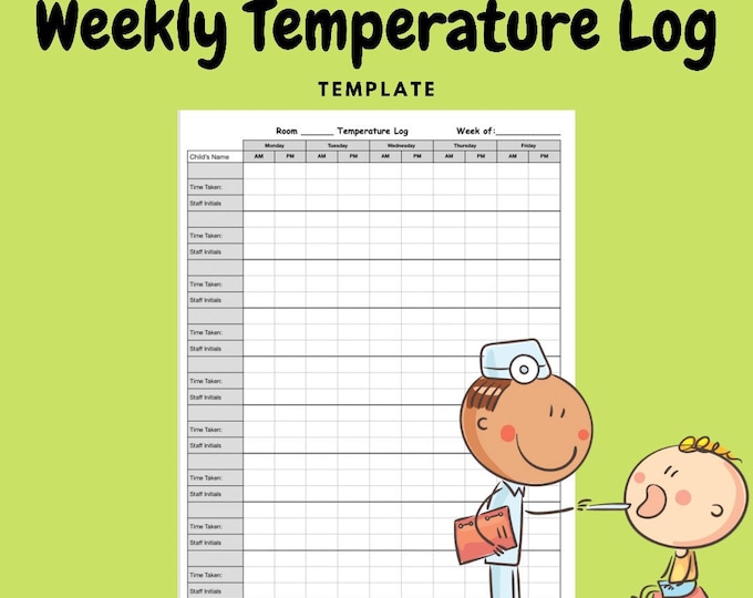 Full Page Classroom Daily Diaper Log - Etsy