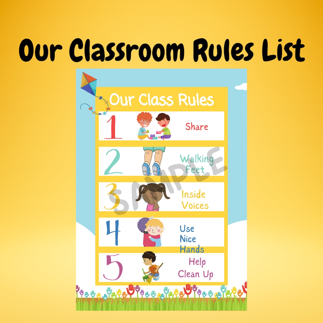 Our Classroom Rules, Full Page - Etsy