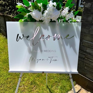 Perspex Wedding Welcome Sign Frosted Acrylic-frosted Perspex Welcome to ...