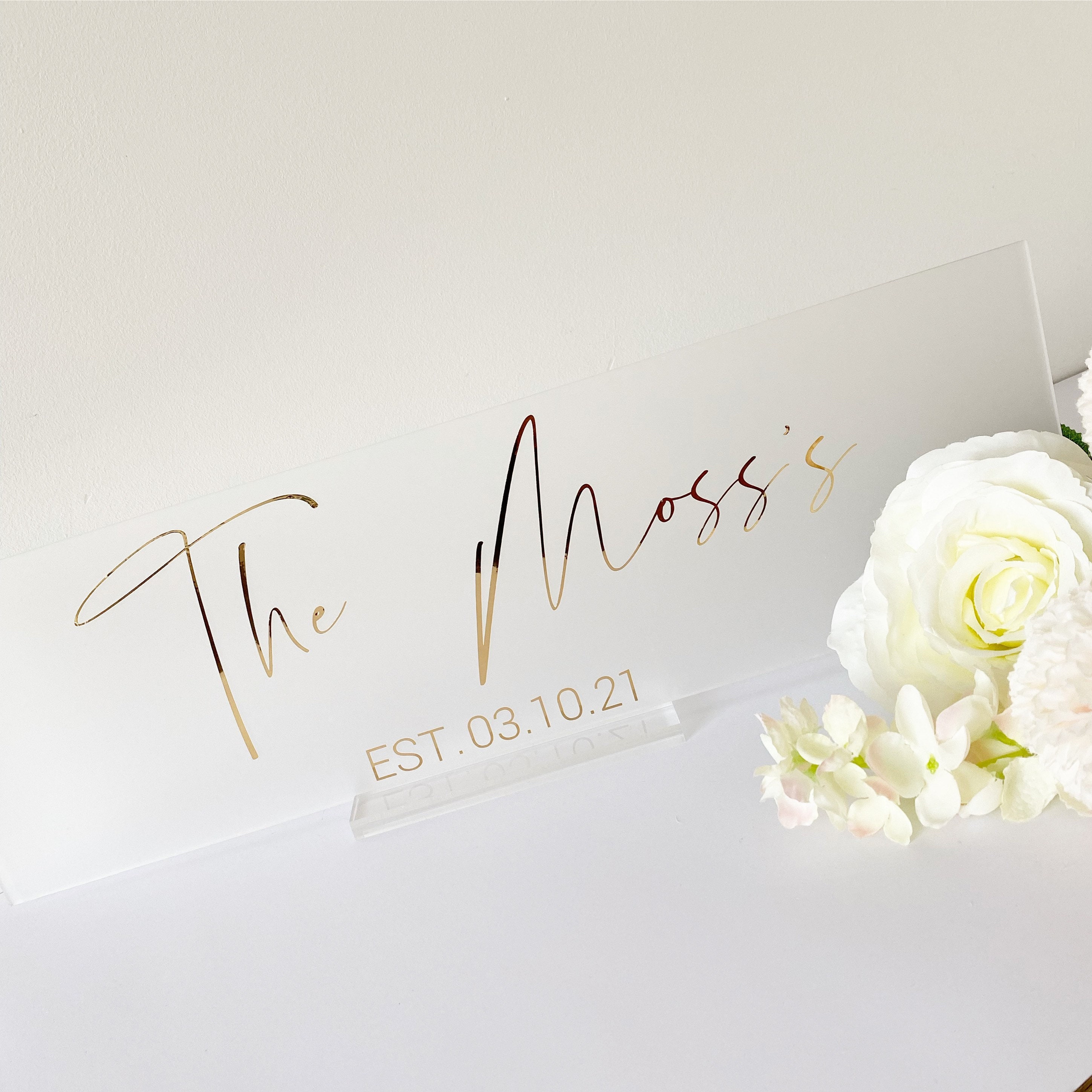 FROSTED Acrylic Wedding Top Table Sign Frosted Perspex - Etsy