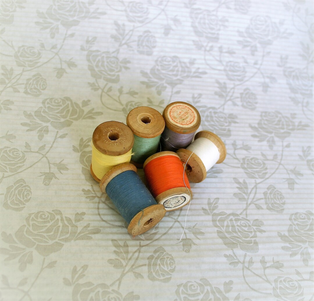 Set of Thread Spools Soviet Thread Spools Wooden Coil Threads Made in ...