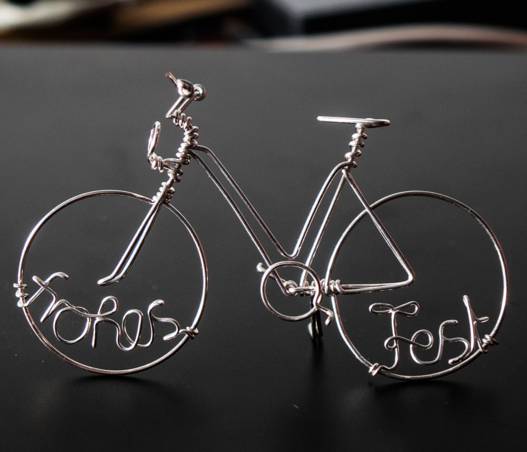 Hand-made Wire Bicycles Miniatures With Personalisation - Etsy