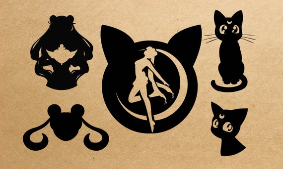 Sailor Moon Svg Cut Files Sailormoon Clipart Anime Cartoon Etsy
