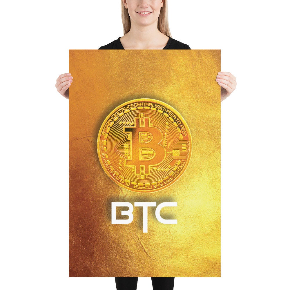 Bitcoin BTC Poster - Etsy
